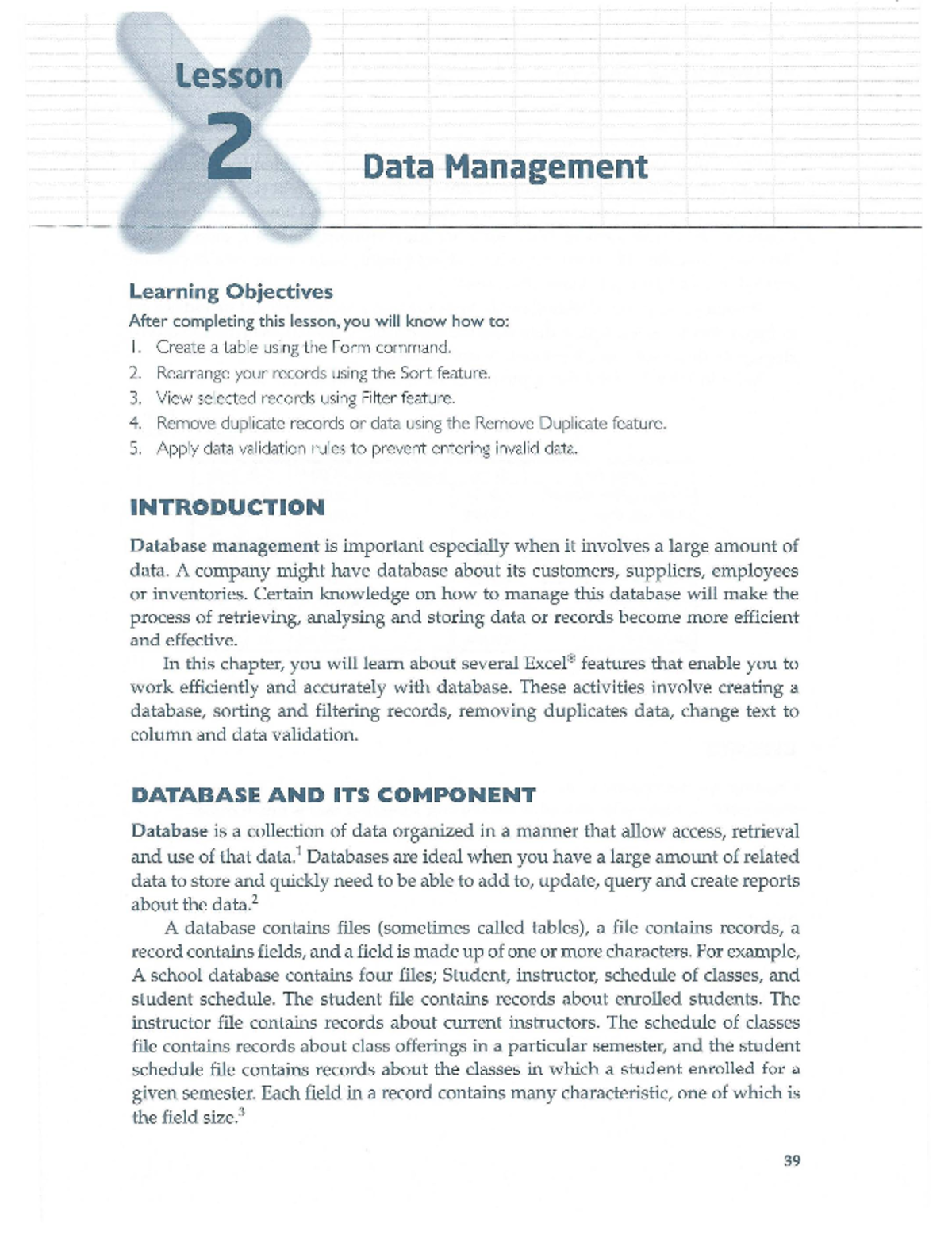 2 Data management - none - Data Management Learning Objectives After ...