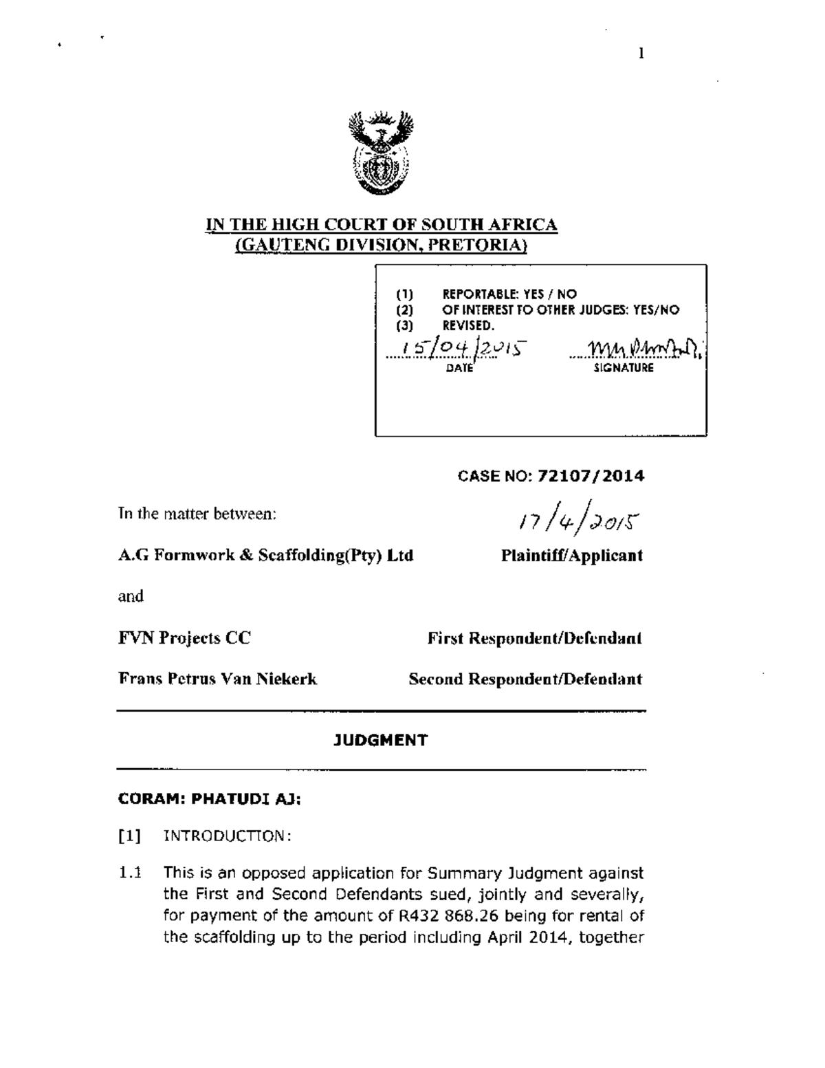 253 - Court Case - CSL2601 - Studocu