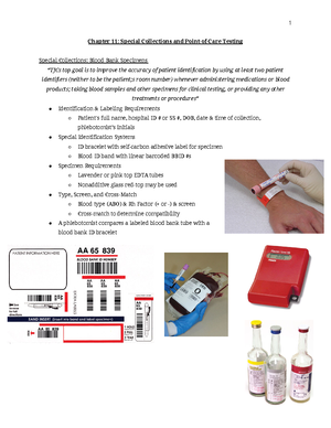 Chapter 10 Notes - **Chapter 10: Capillary Puncture Equipment ...