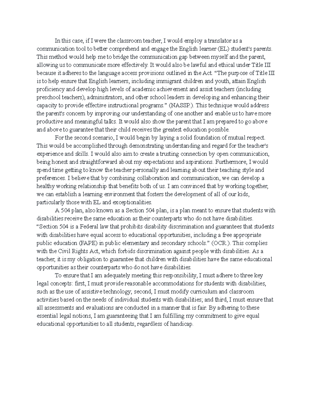 Task 3 - Task 3 of Course - In this case, if I were the classroom ...