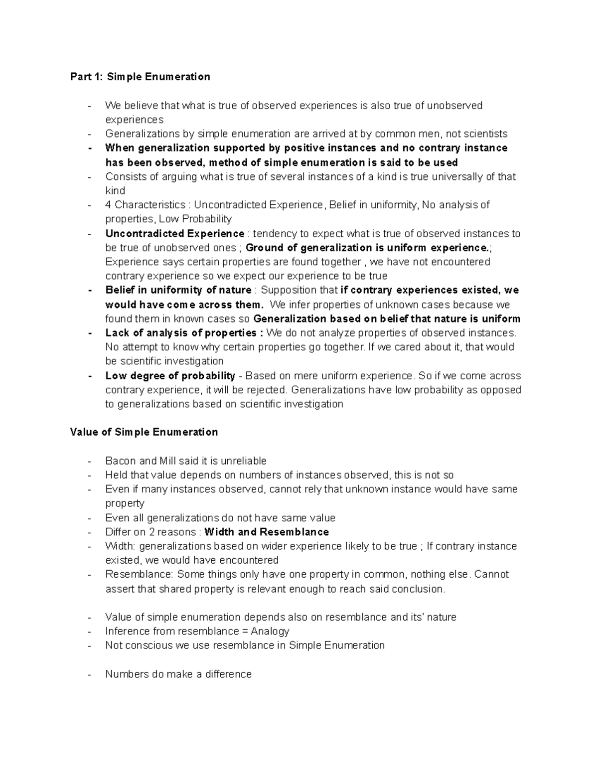 Simple Enumeration and Analogy - Part 1: Simple Enumeration We believe ...