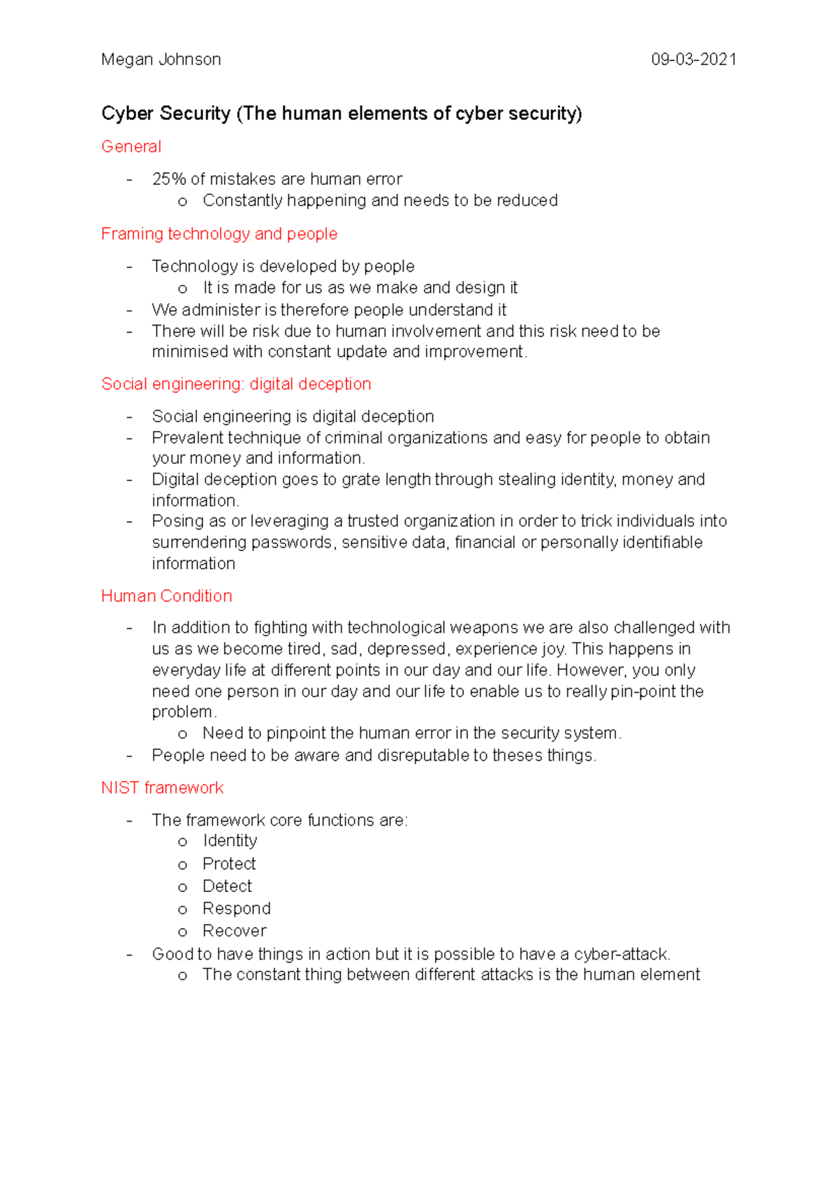 The human elements of cyber security - Megan Johnson 09-03- Cyber ...