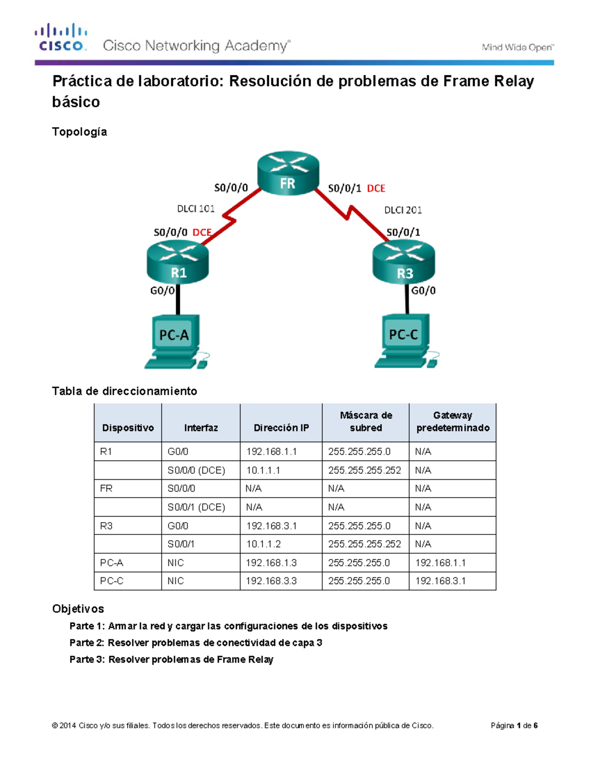 4.3.1.6 Lab - Troubleshooting Basic Frame Relay - Práctica de laboratorio: Resolución de ...