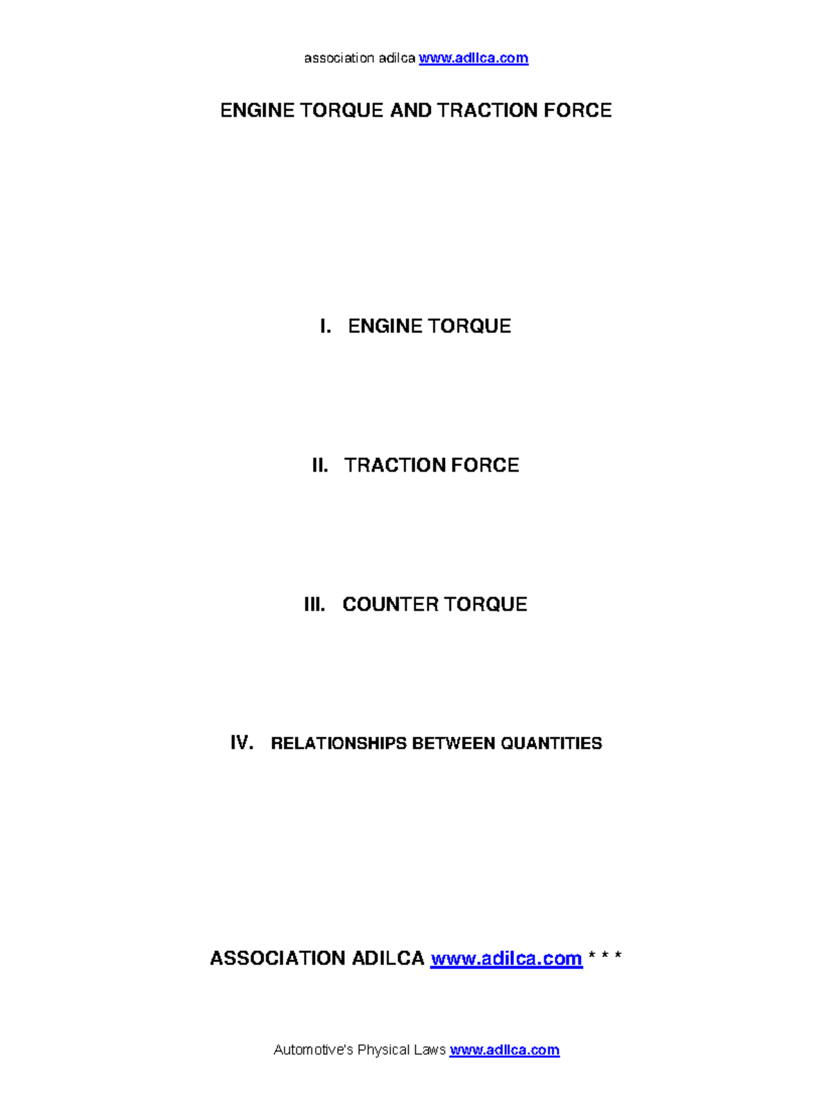 Engine Torque - Helpful - ENGINE TORQUE AND TRACTION FORCE I. ENGINE ...