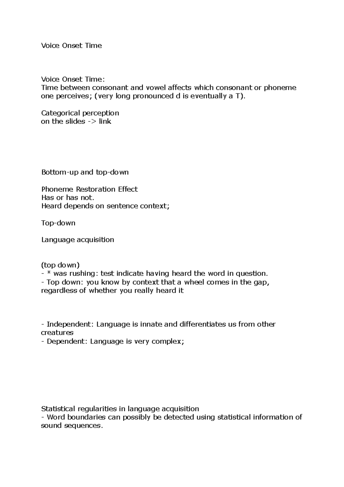 Voice Onset Time - Introduction To Cognitive Psychology - Voice Onset ...