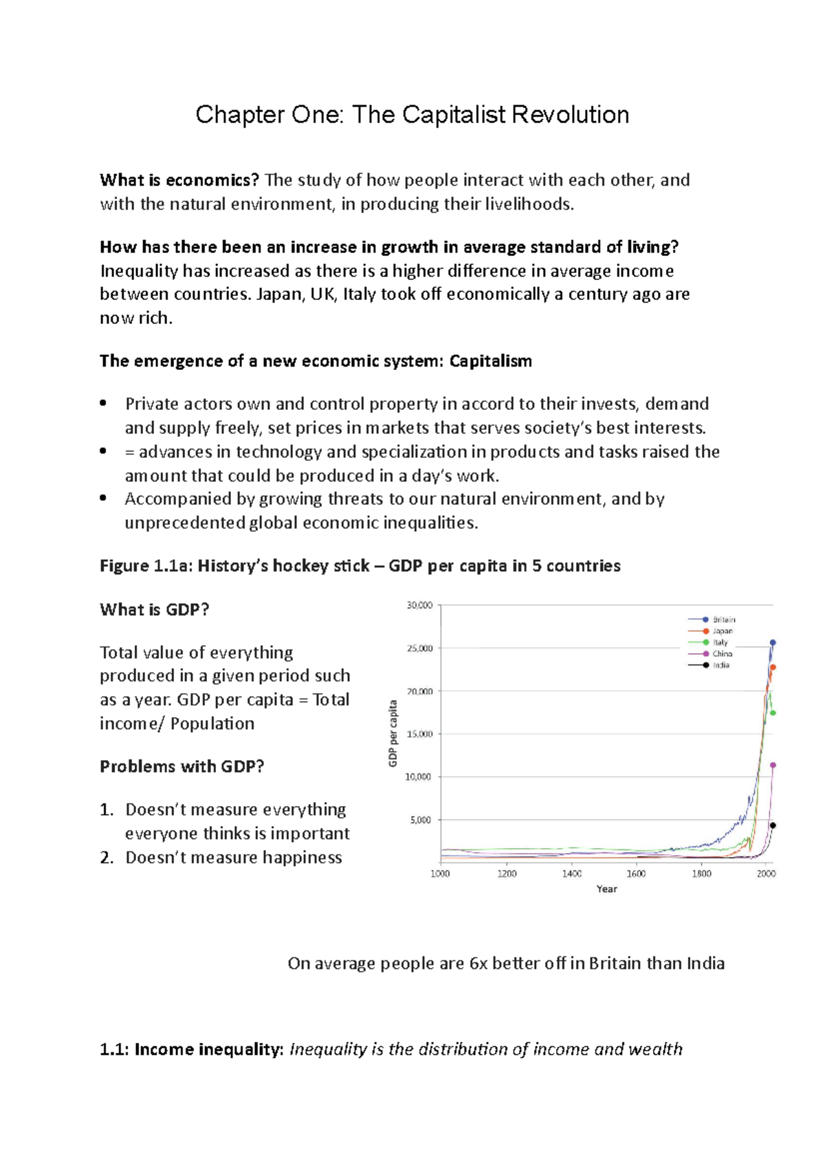 Chapter 1 - The capitalist revolution - Chapter One: The Capitalist ...