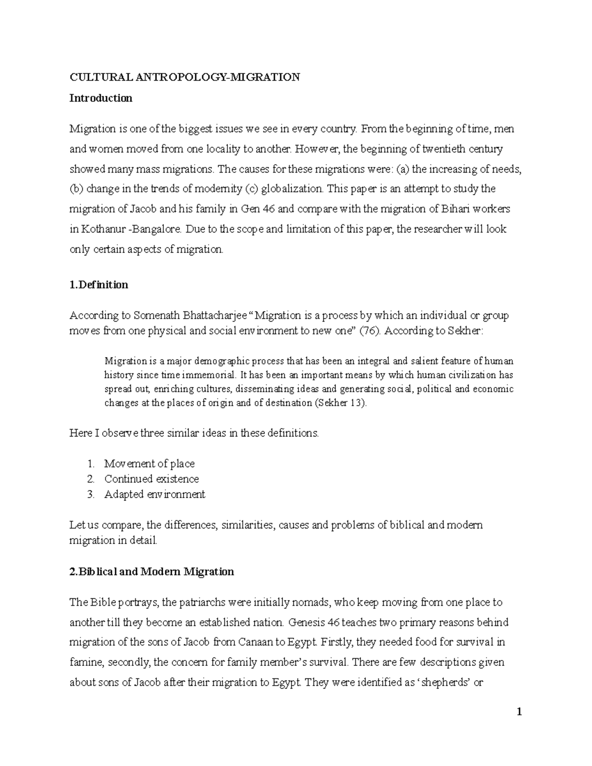 Cultural anthropology Migration - CULTURAL ANTROPOLOGY-MIGRATION ...