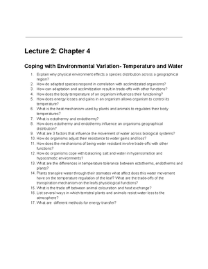 Ecology-Notes - Ecology - CONTENTS TABLE: Sorted by chapter, missing 2 ...