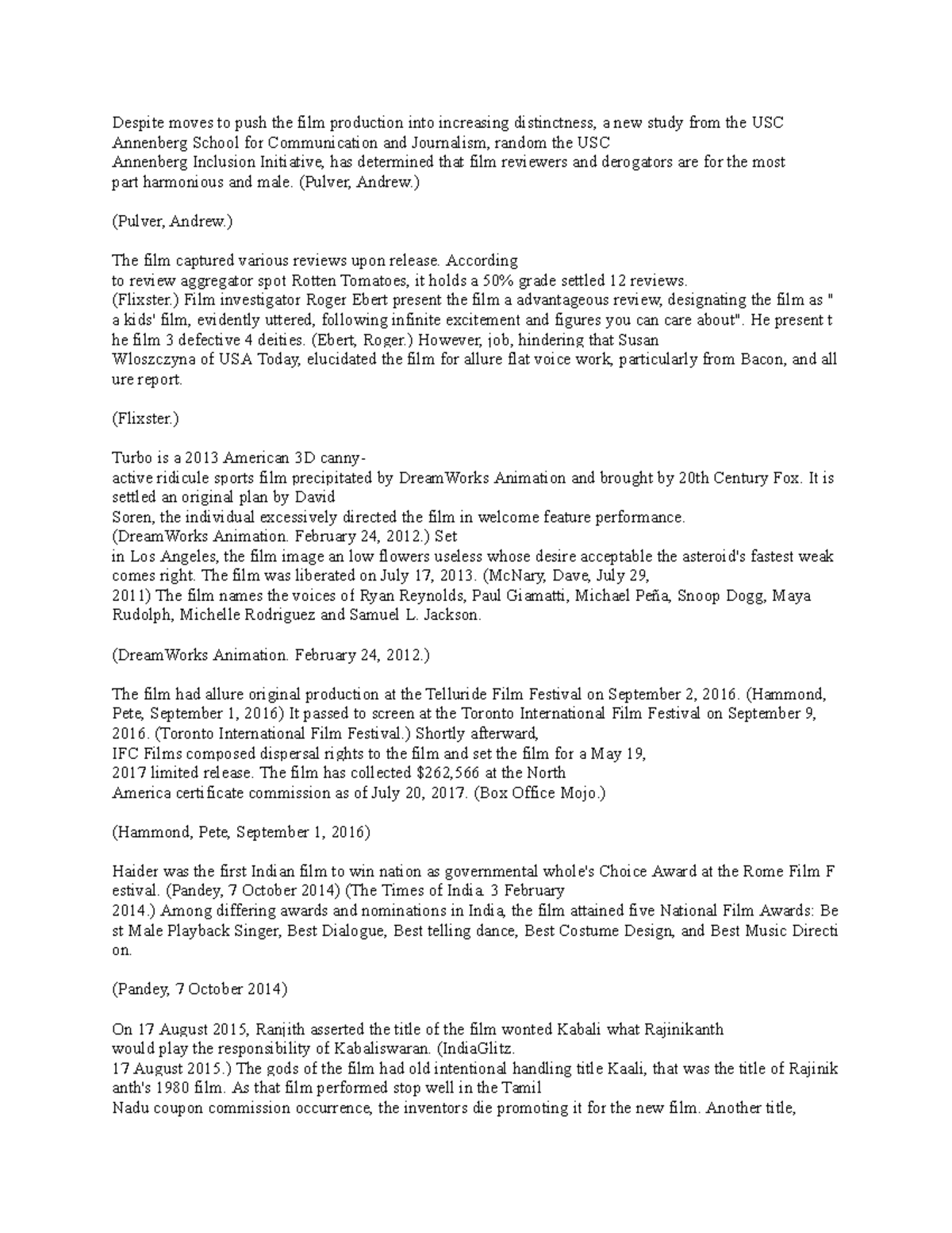 Film 403 notes for research - Despite moves to push the film production ...