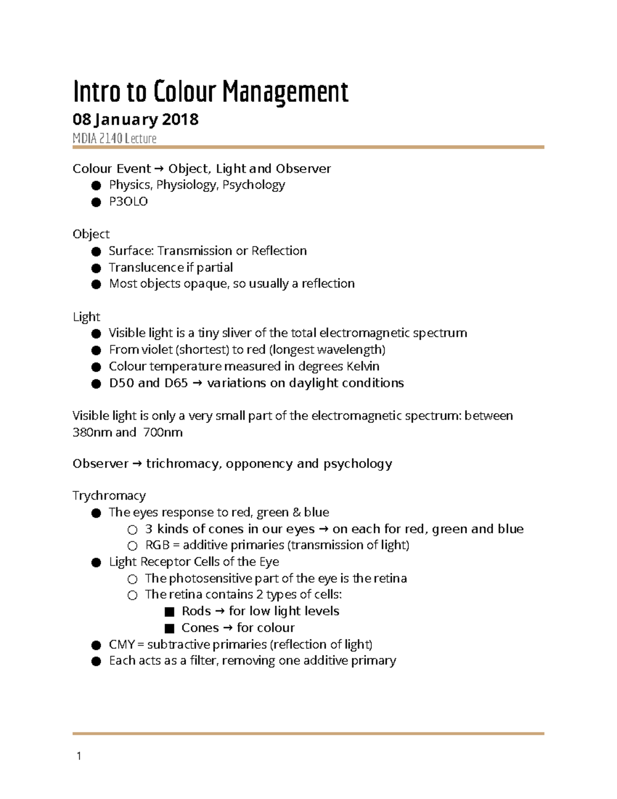 Lecture 1: Intro to Colour Management - Intro to Colour Management 08 ...