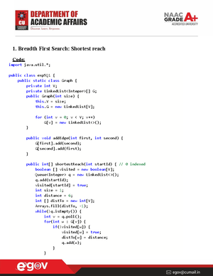 CC Worksheet 2 - data structures and algorithms - COMPUTER SCIENCE & ENGINEERING Experiment-1 ...