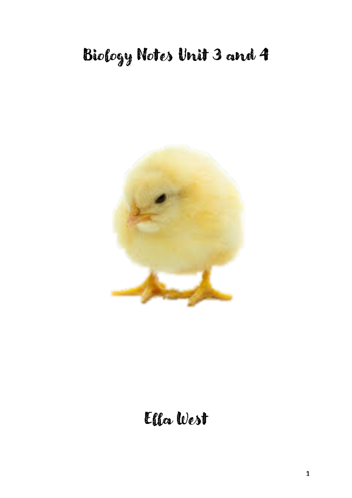 Biology Unit 3 and 4 ATAR Notes 2022 - Biology Notes Unit 3 and 4 Ella ...