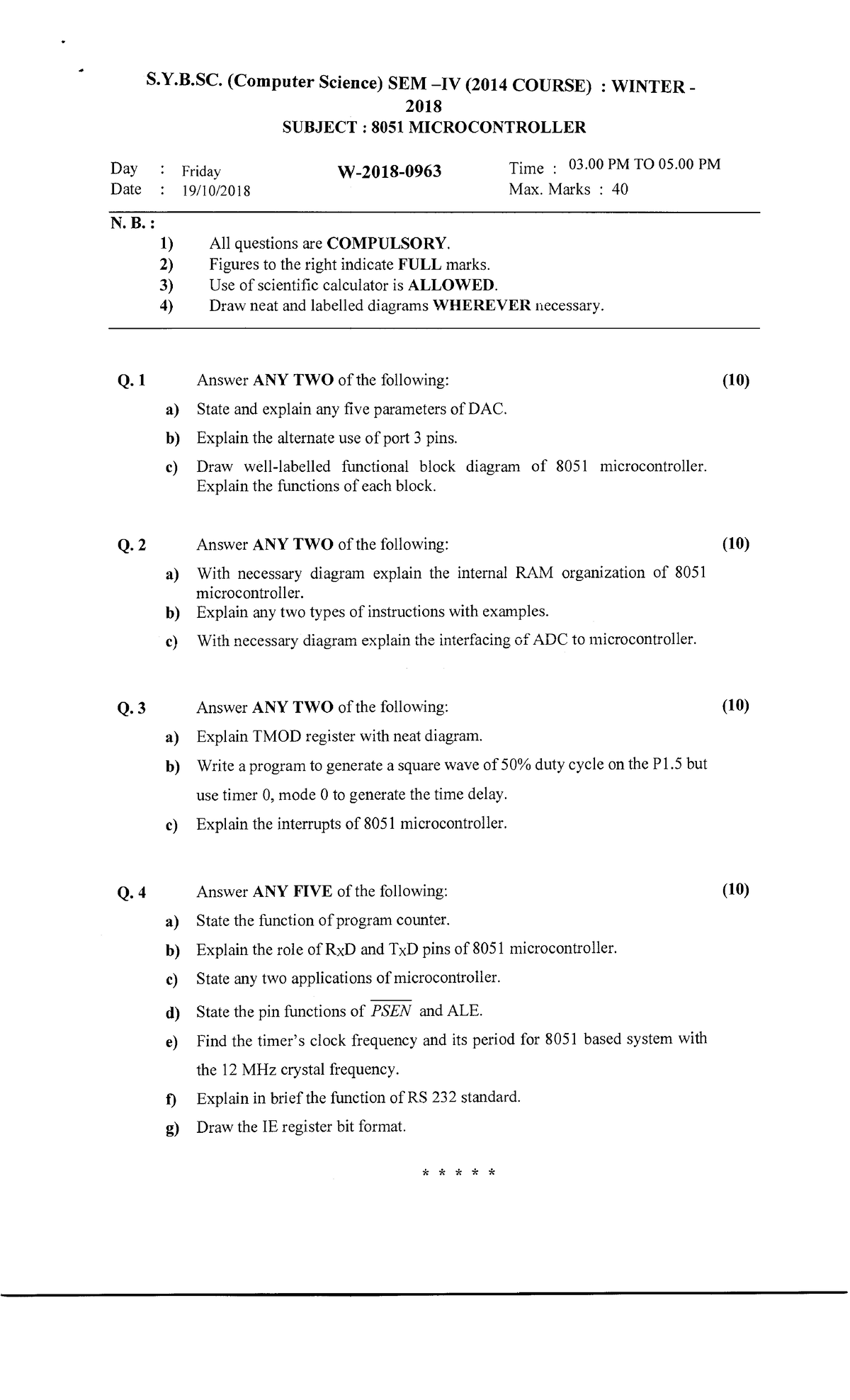 8051 Microcontroller - Notes - Electronic Devices - Studocu