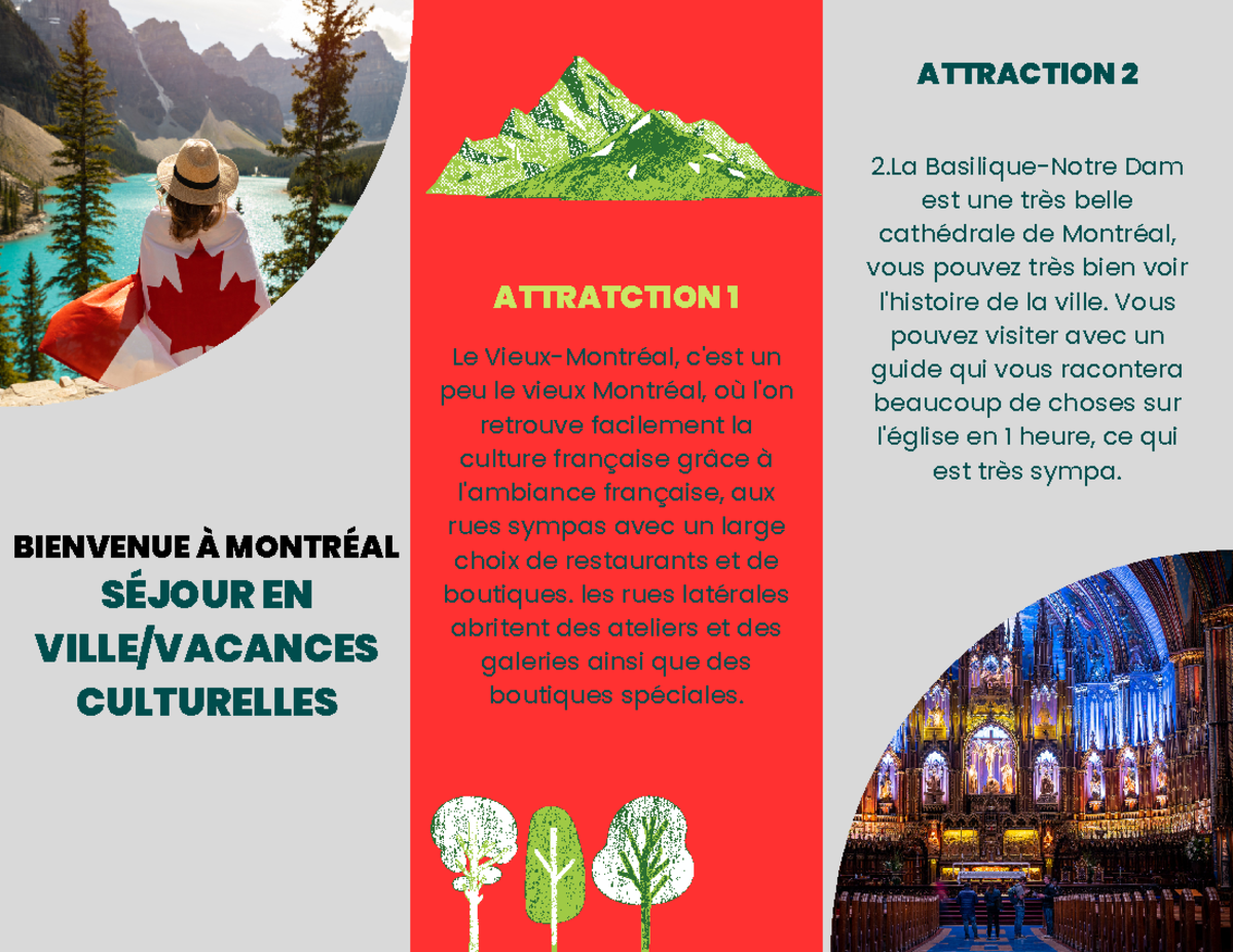 Green Simple Creative Travel Trifold Brochure - Le Vieux-Montréal, c ...