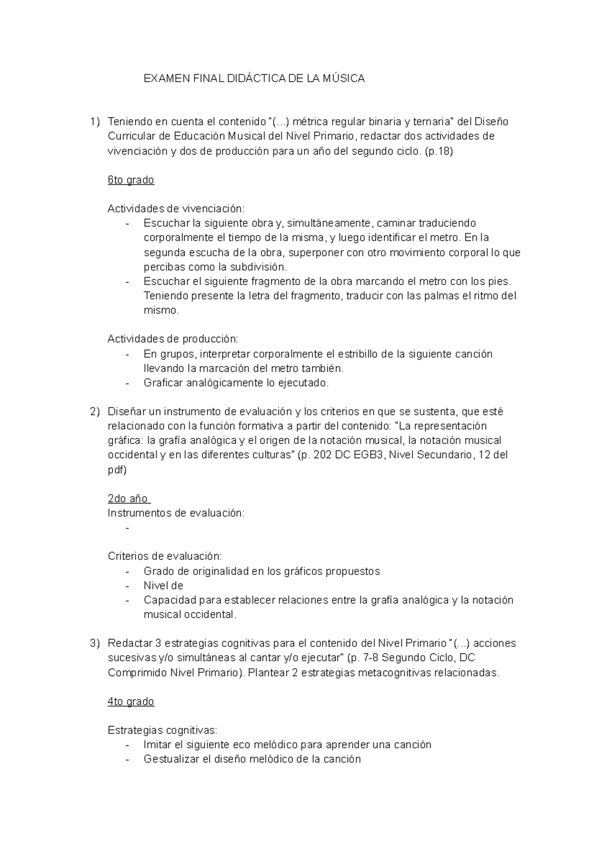 MESA Didactica - fdfdfdfdf - EXAMEN FINAL DIDÁCTICA DE LA MÚSICA ...