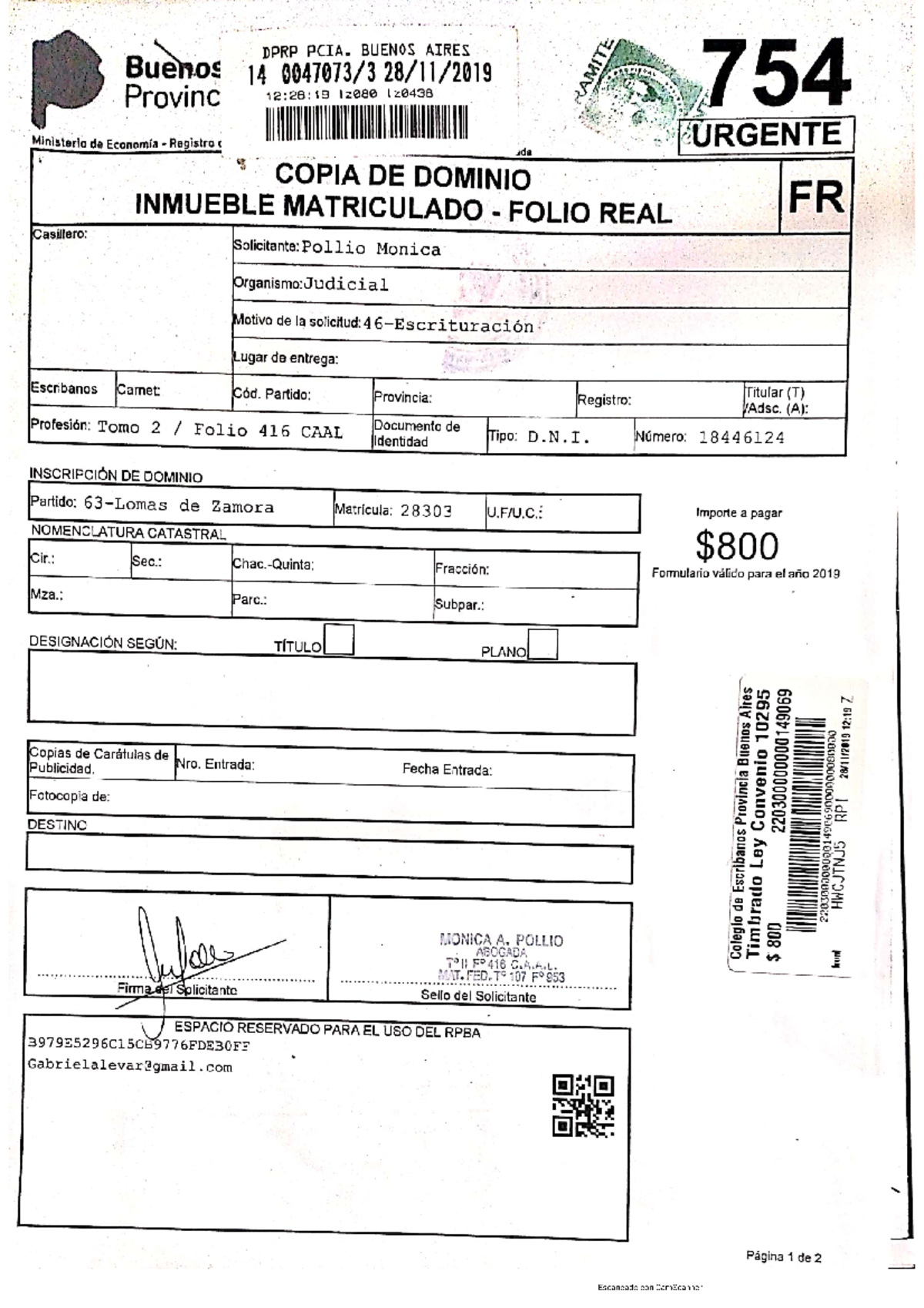 Informe dominio derechos reales y registrales - Derechos Reales ...