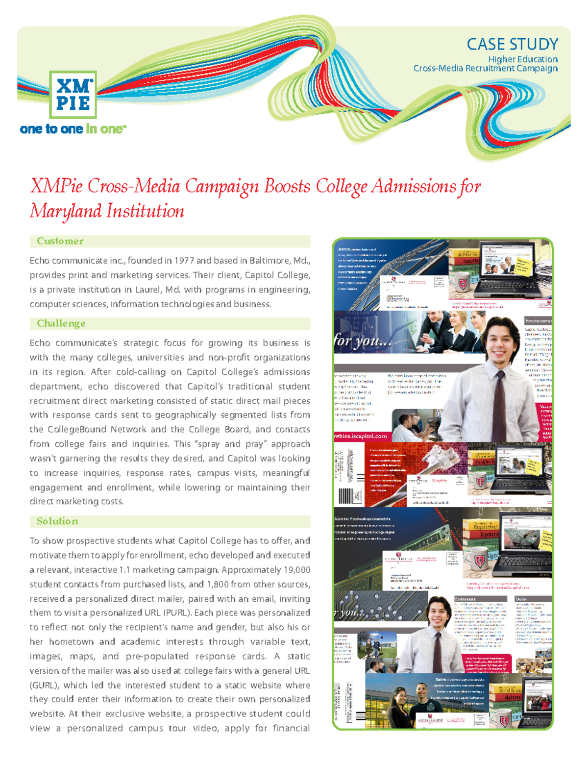 Case Study Echo XMPie - CASE STUDY XMPie Cross-Media Campaign Boosts ...