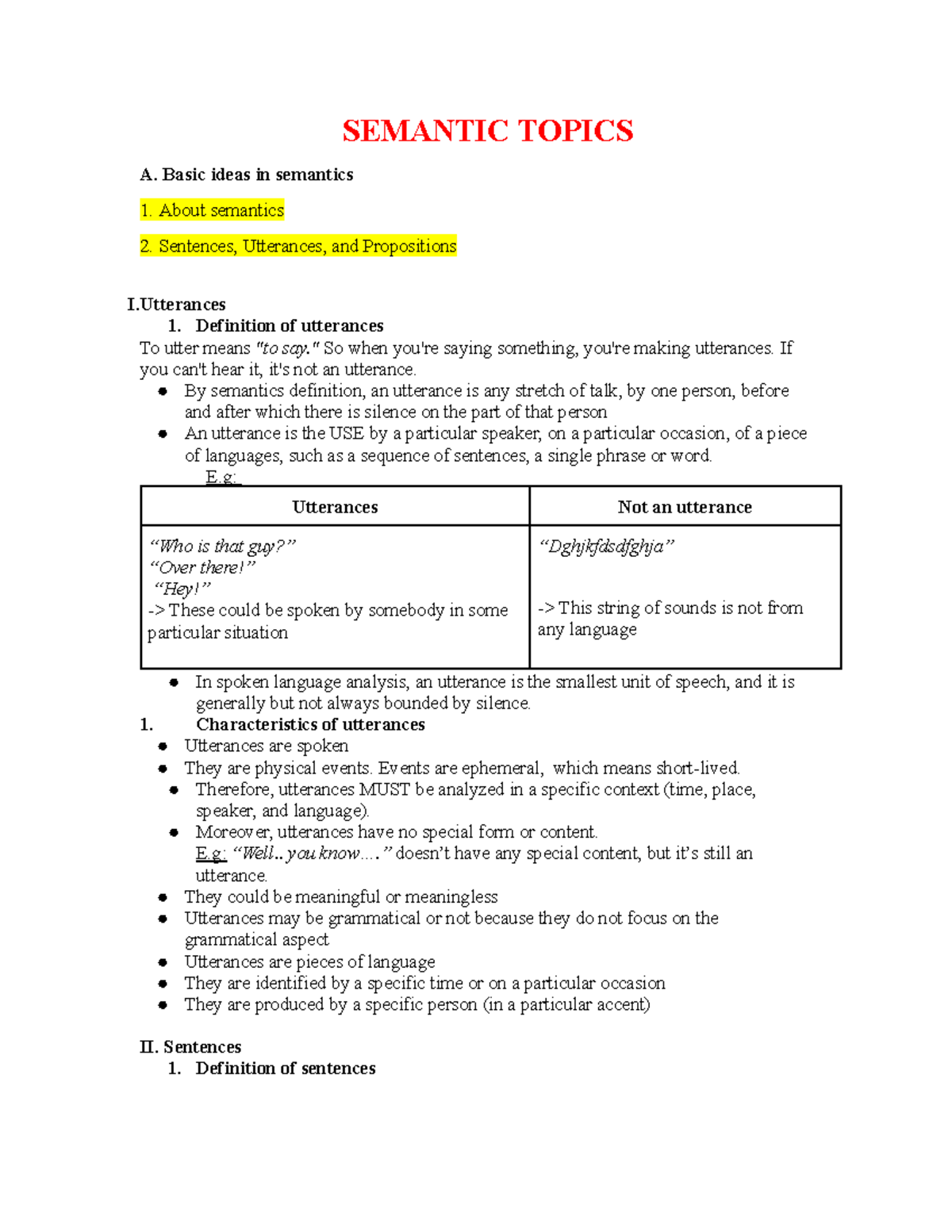 TỔNG HỢP NGỮ NGHĨA - SEMANTIC TOPICS A. Basic ideas in semantics About ...
