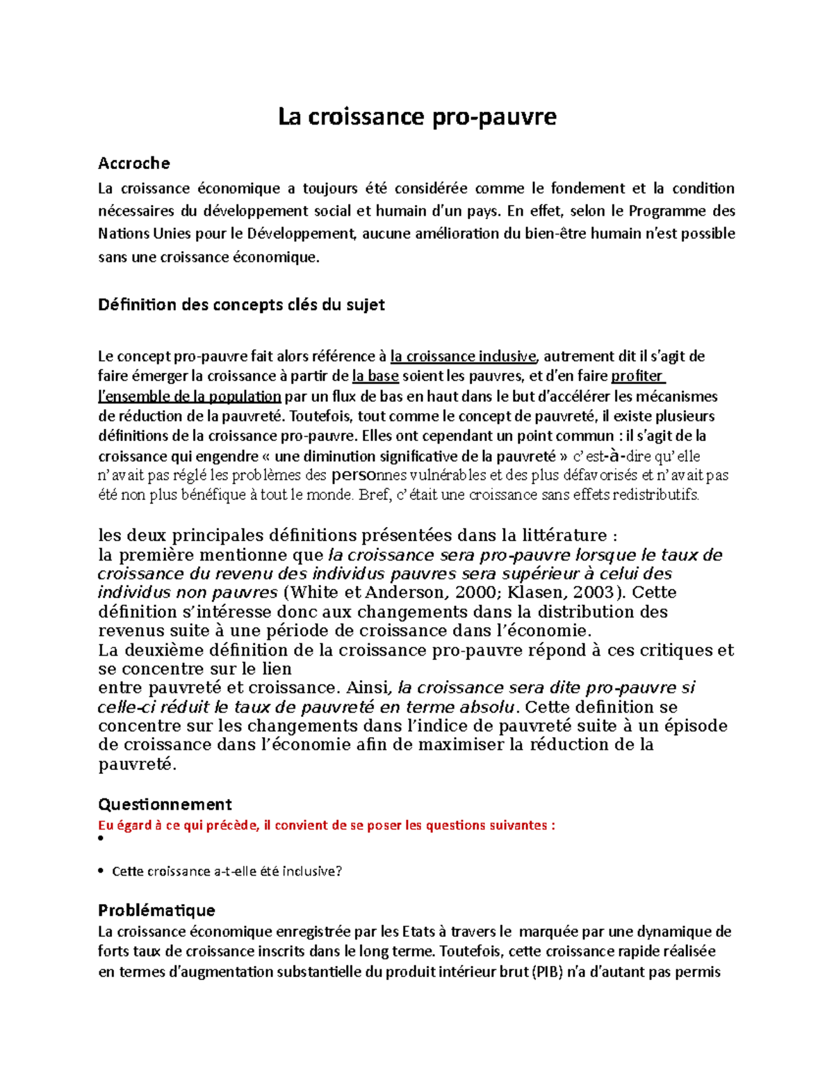 La croissance pro - Le système westphalien reconnaît la souveraineté ...