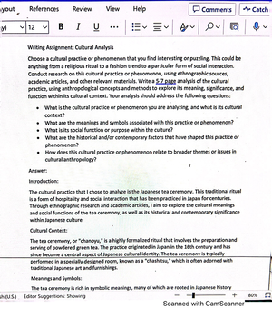 Cultural Writing - Studocu