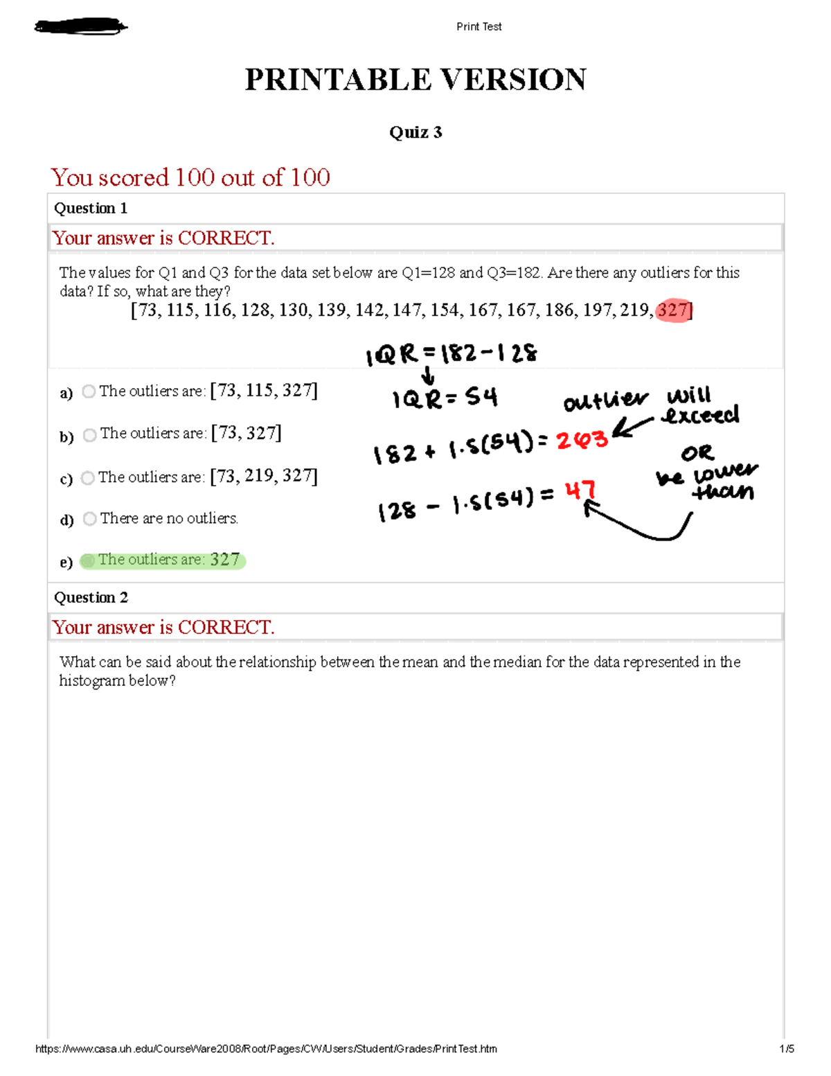 Print Test 230322 133905 - PRINTABLE VERSION Quiz 3 You scored 100 out ...