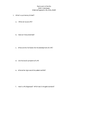 Nervous System MDC4 Notes - 41: Critical Care of Patients With ...
