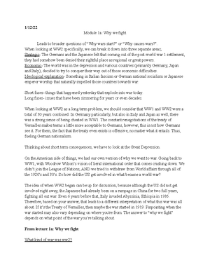 WW2 Mod. 3b Notes pt. 1 - 1 1/30/ Module 3b: The Soviet Experience in ...