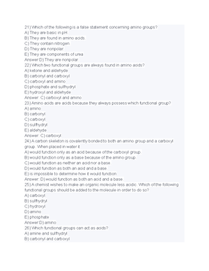 Bio 101 test 1 practice questions - Organic chemistry is a science ...