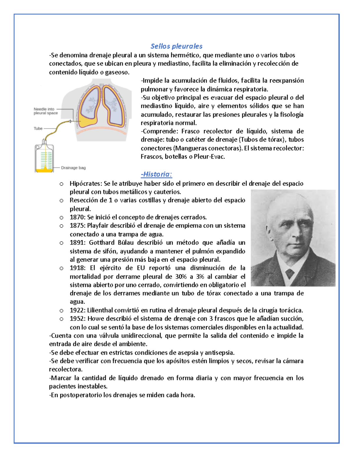 Sellos pleurales: Historia y fundamentos - Sellos pleurales -Se ...