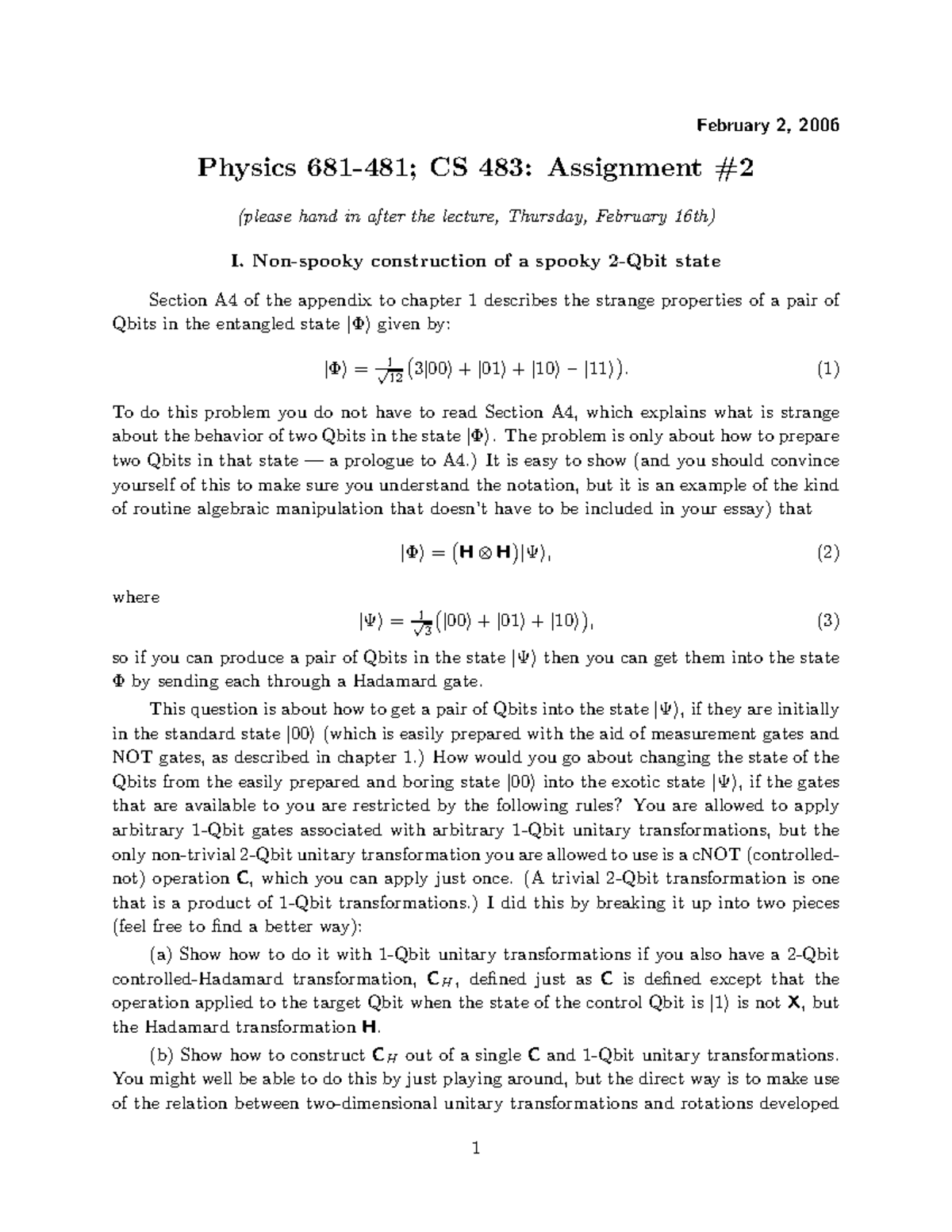 Prob2 - This is the problem sets for David Mermin's book, Quantum ...