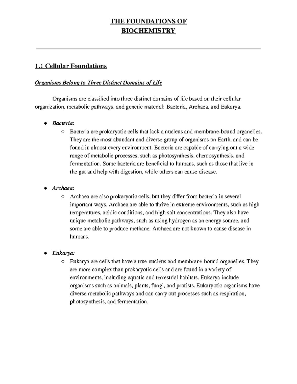 Organisms Belong to Three Distinct Domains of Life - THE FOUNDATIONS OF ...