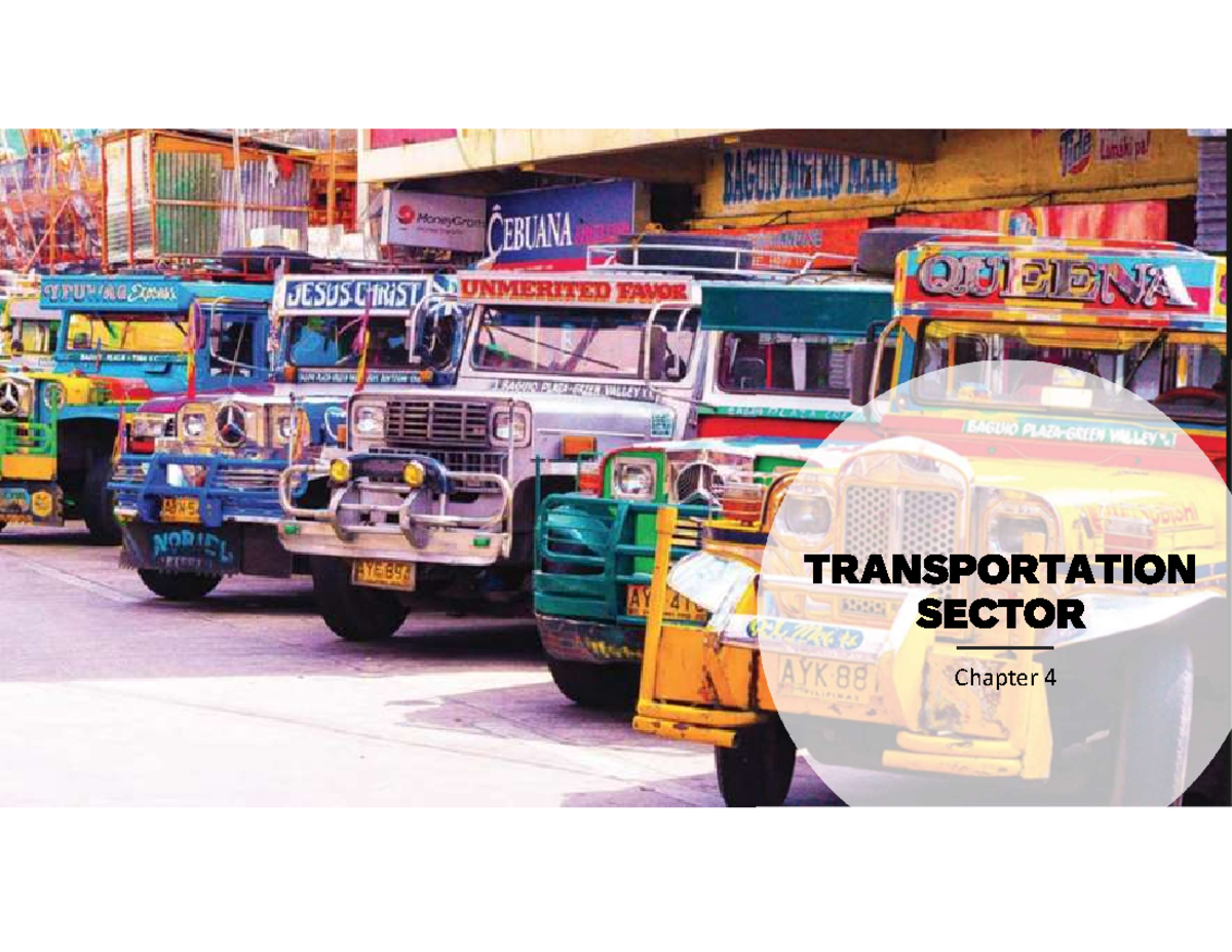 Chapter 4 Transportation Sector - Chapter Learning Outcomes: 1 the ...