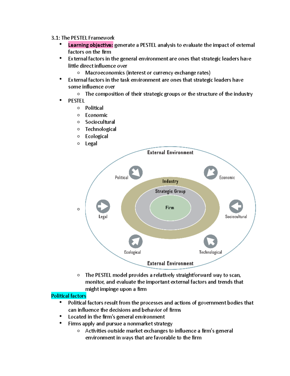 CH 3 - Chapter Three "External Analysis: Industry Structure, Competitive Forces, and - 3: The ...