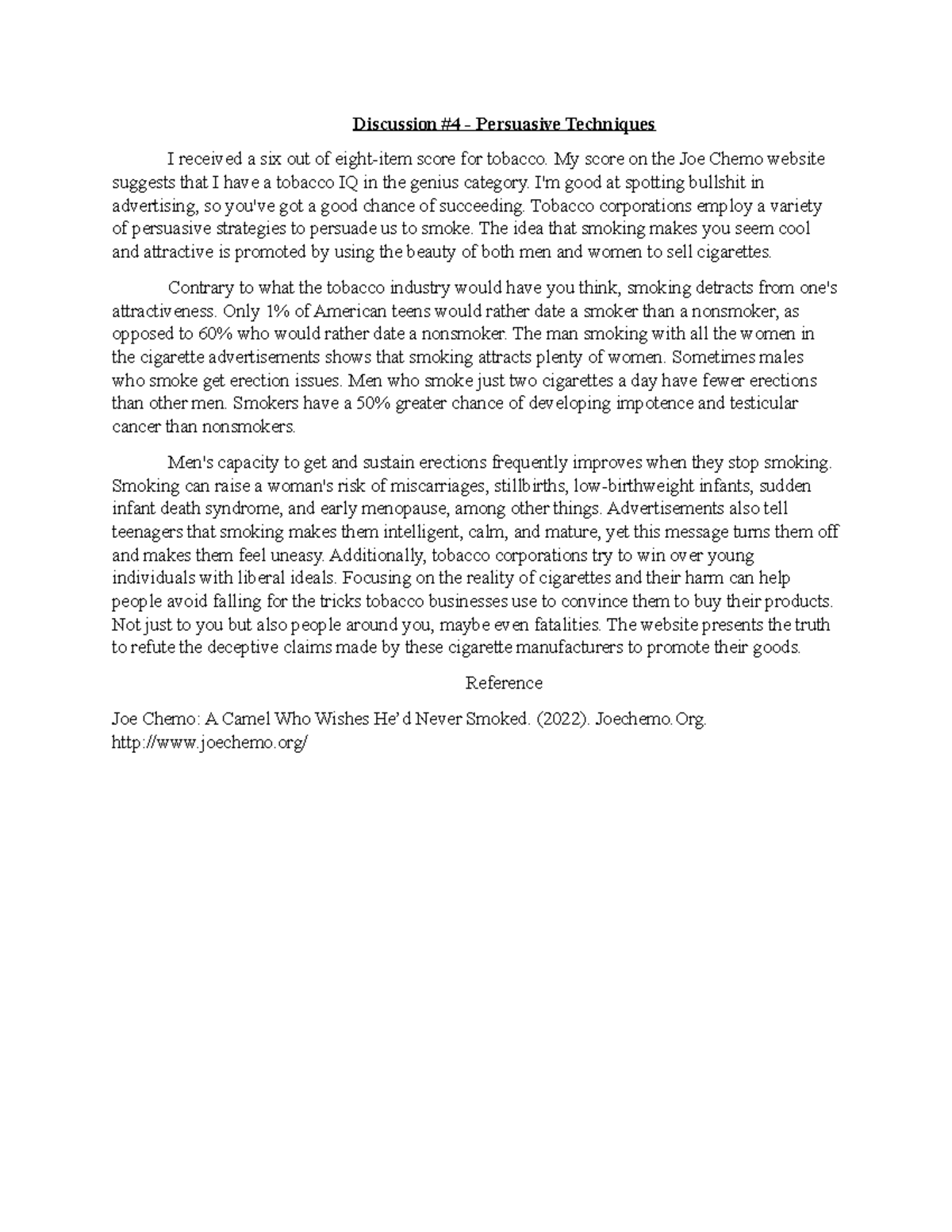 Joe chemo - Social psychology on the influences of the abuse of ...