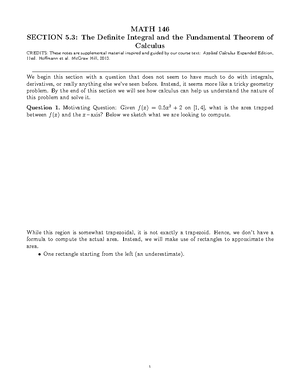 Note Sheet Exam 1 - lecture notes with examples - MATH 146 - Studocu