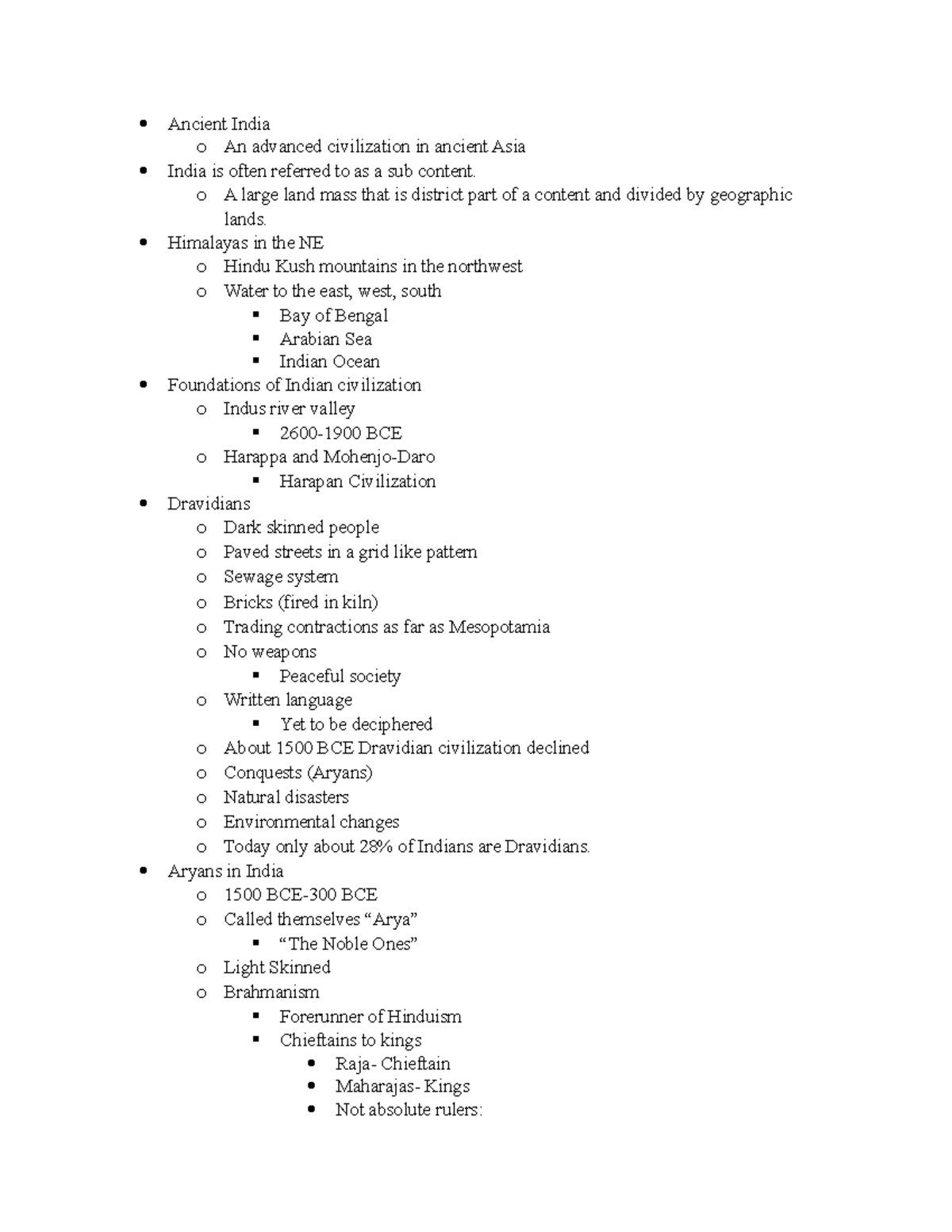 History 111 chapter 2 - Ancient India o An advanced civilization in ...