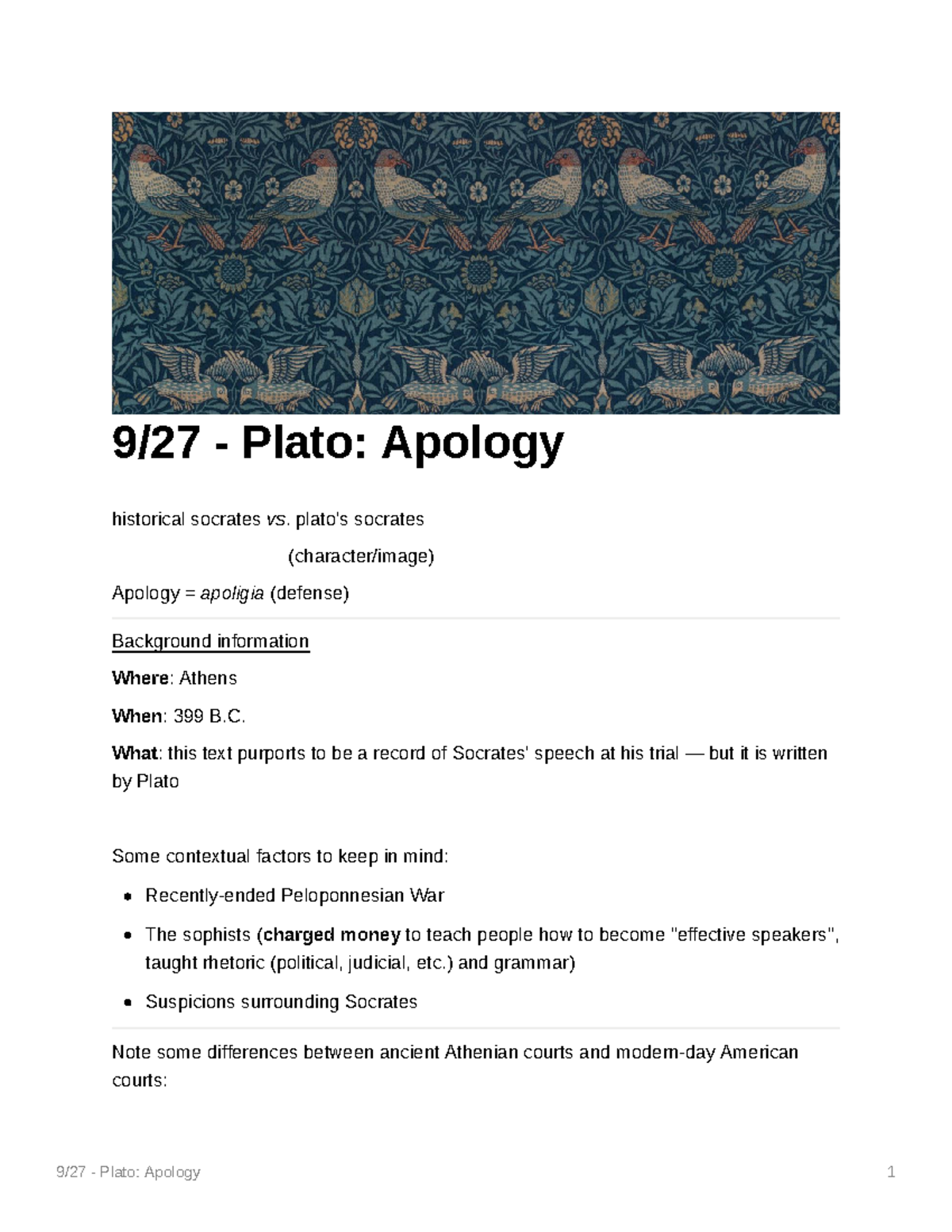 Plato's Apology - 9/27 - Plato: Apology historical socrates vs. plato's ...