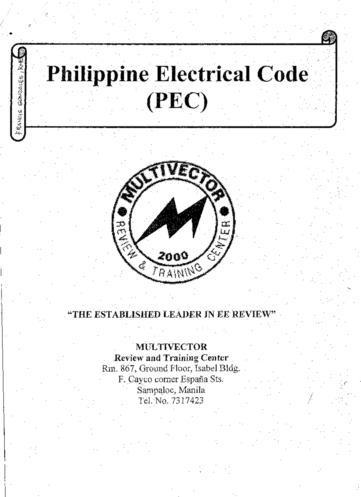 Philippine Electrical Code - I~ ~ ~ ~ ¥ Philippine Electrical Code (PEC ...