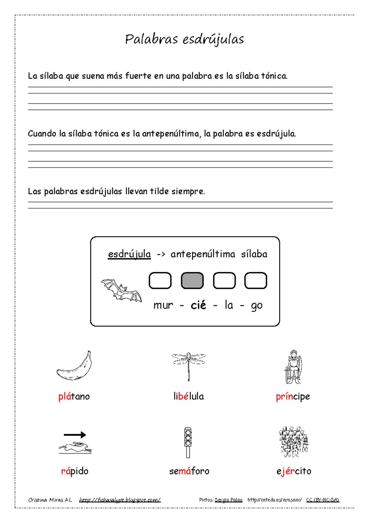 Palabras-esdrujulas - acentuación - Palabras esdrújulas ####### La ...