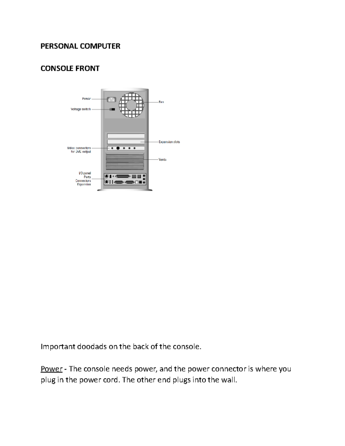 Personal Computers 3 - Computer System Servicing Module 3 - PERSONAL ...