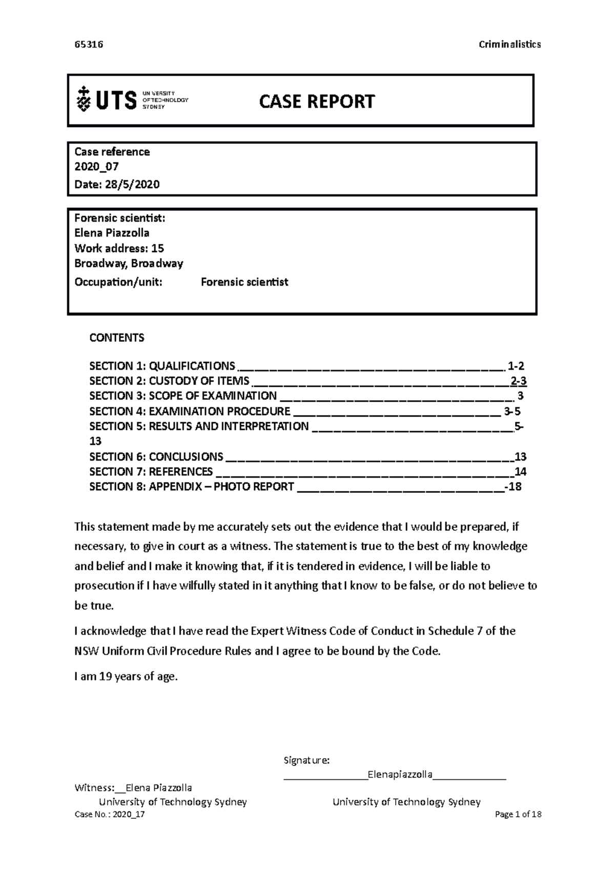 2020 17 Case report - CASE REPORT Case reference 2020_ Date: 28/5 ...