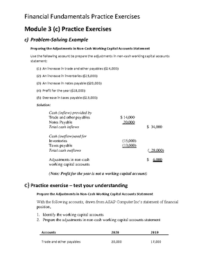 Assignment 3 Financial Fundamentals - MMW01 - U of W - Studocu