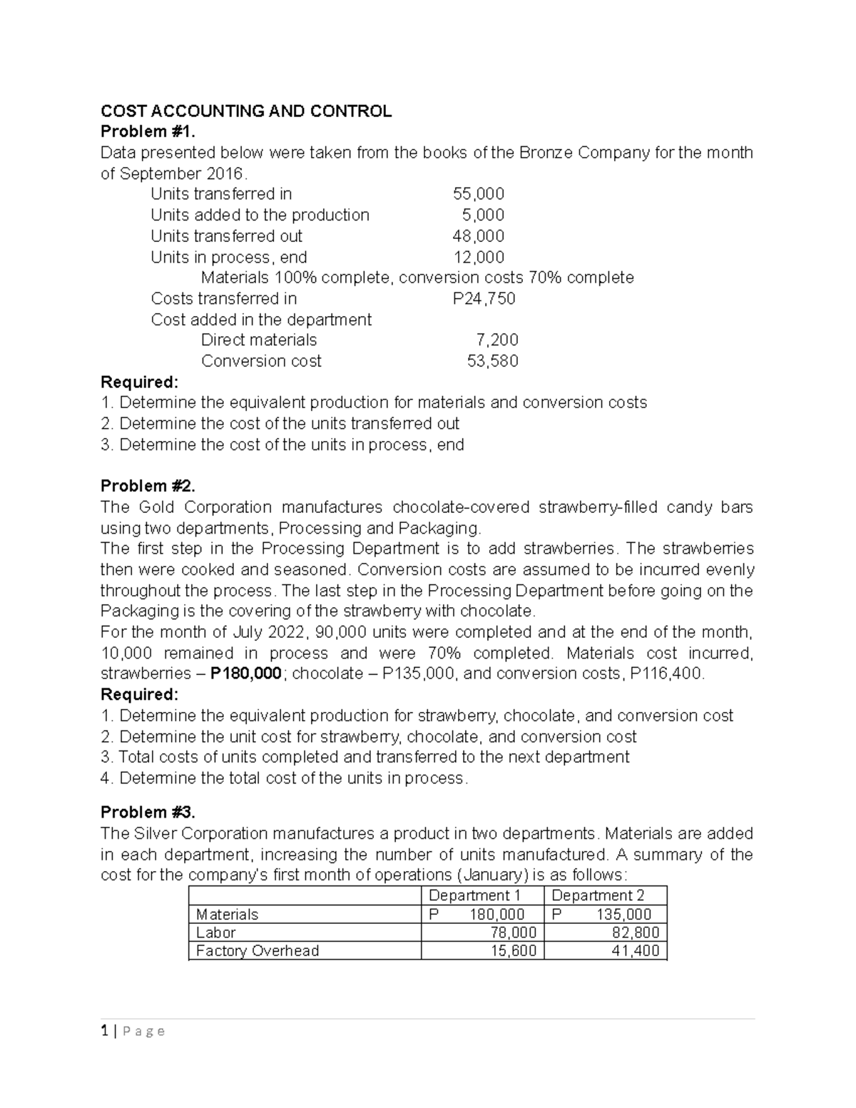 Quiz CAC May 6 2024 - Accounting Notes - COST ACCOUNTING AND CONTROL ...