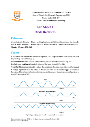Digital spring 2024 - UNITED INTERNATIONAL UNIVERSITY (UIU) Dept. of Electrical Electronic - Studocu