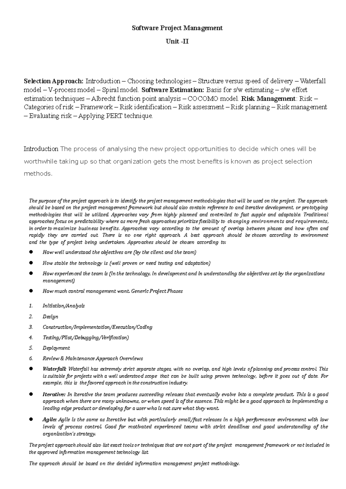 Software Project Management-spm unit2 - Software Project Management ...