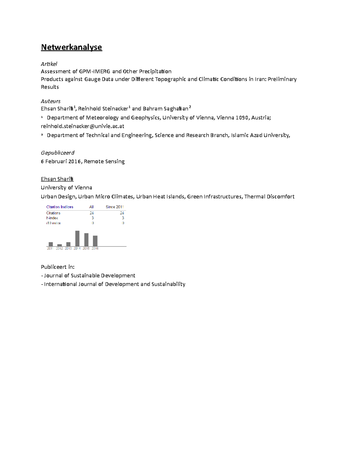 Verplichte opgaven - Netwerkanalyse - Netwerkanalyse Artikel Assessment ...