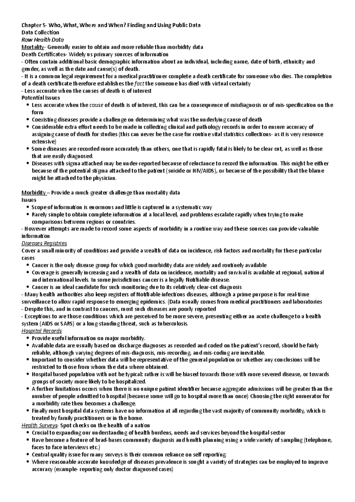 Reading: Data Sources - Chapter 5- Who, What, Where and When? Finding ...