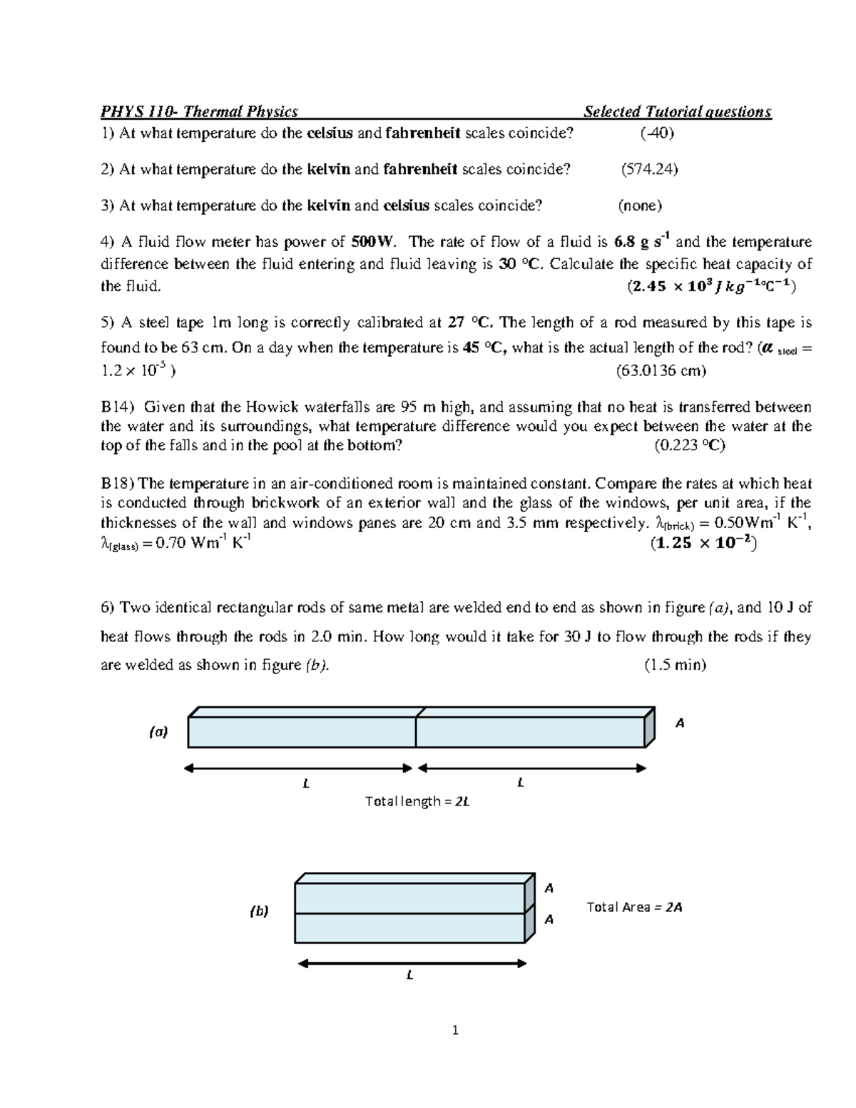 General Tutorial questions and Solutions - Warning: TT: undefined function: 32 1 PHYS 110 ...