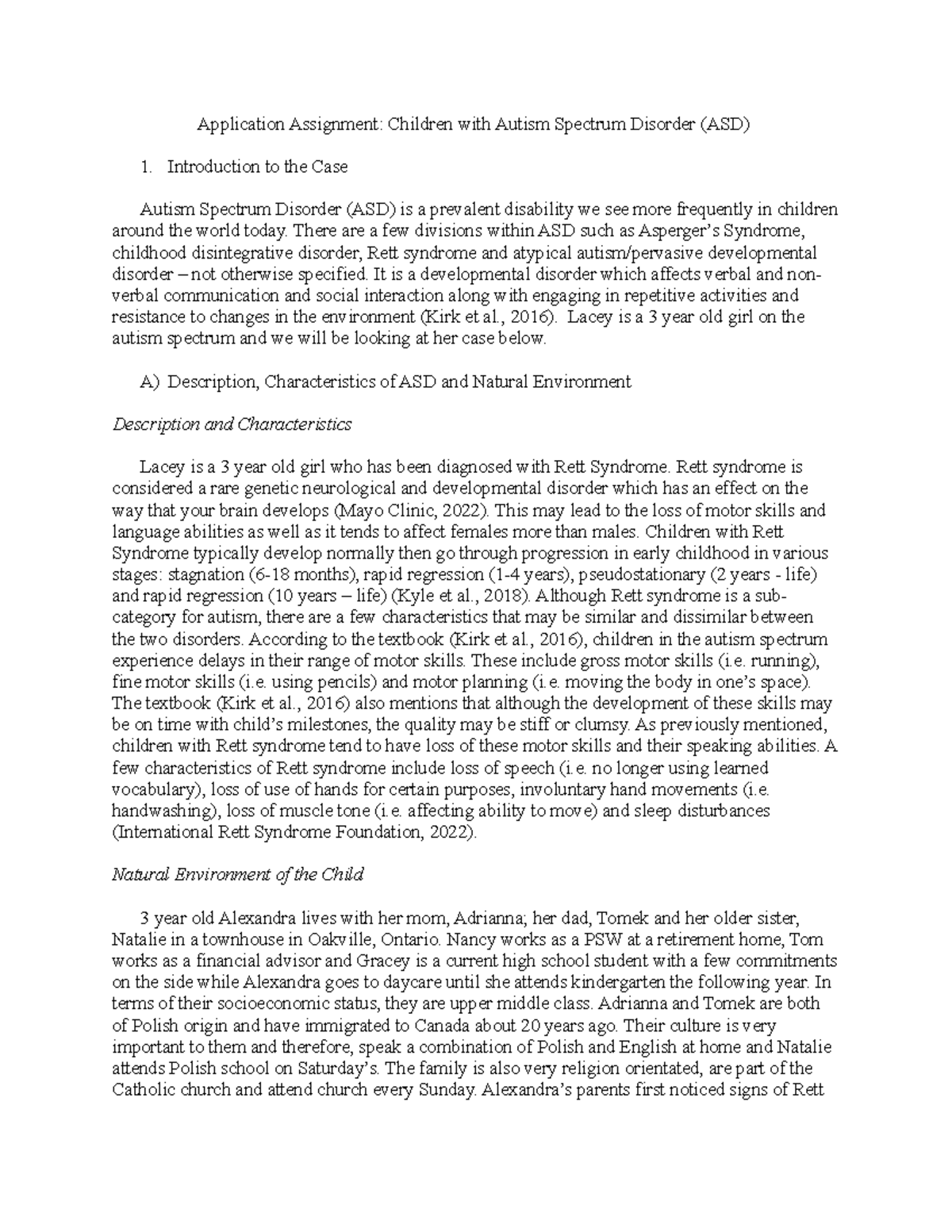 Application Assignment - Case Study Group D - Application Assignment ...