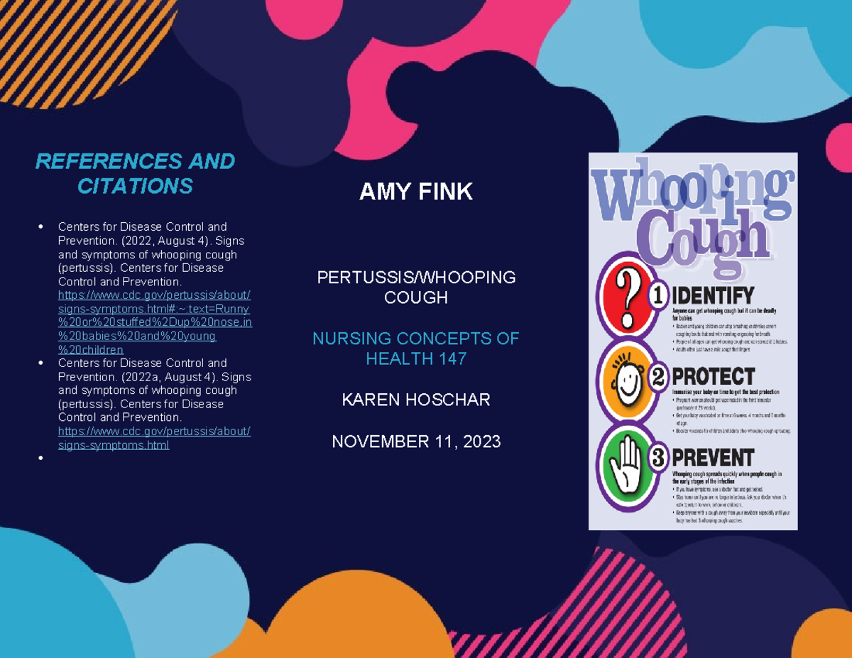 Afink Whooping Cough brochure - REFERENCES AND CITATIONS Centers for ...